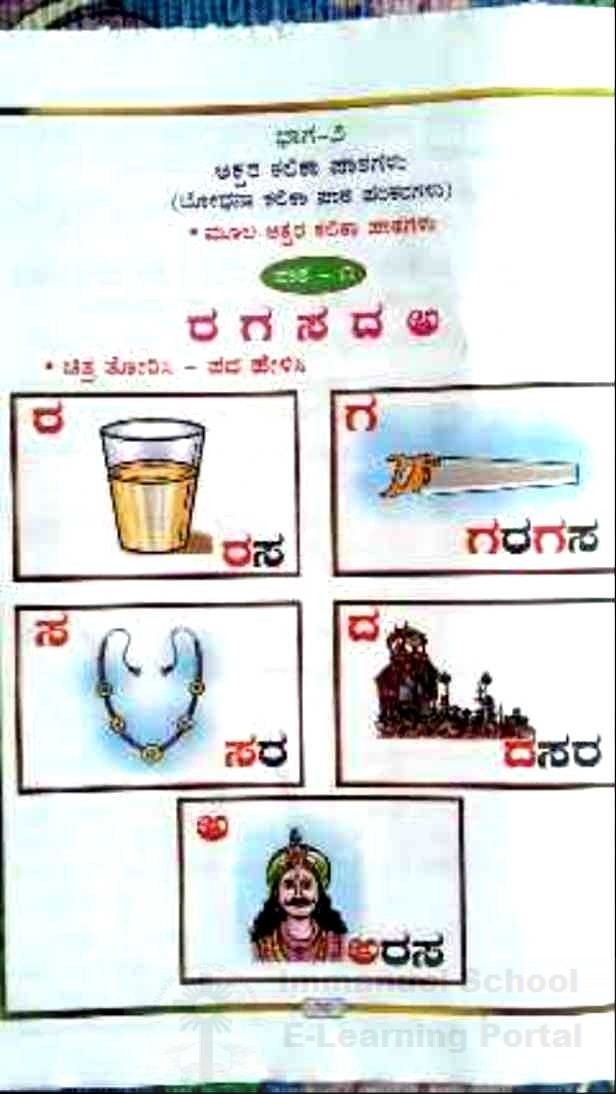 2nd Standard -Kannada – Chapter-1 ( Classwork) – IMMANUEL PRIMARY SCHOOL