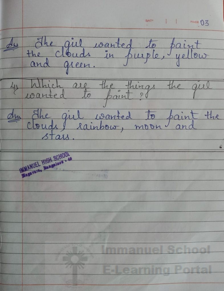 4th std English-Poem-01-I Want To Fly-Notes. – IMMANUEL PRIMARY SCHOOL