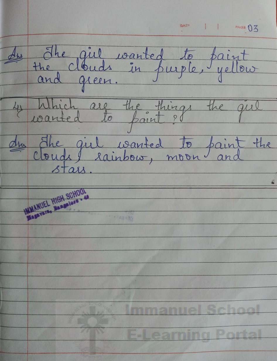 4th std English-Poem-01-I Want To Fly-Notes. – IMMANUEL PRIMARY SCHOOL