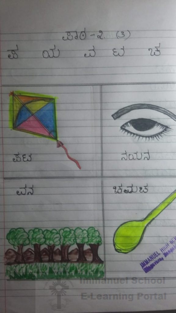 2nd Standard Kannada Classwork Lesson -3 – IMMANUEL PRIMARY SCHOOL