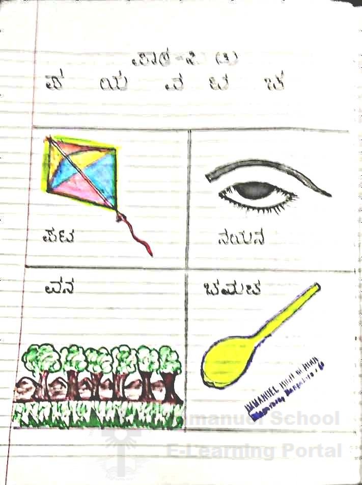 2nd Std Kannada Lesson-3 classwork – IMMANUEL PRIMARY SCHOOL