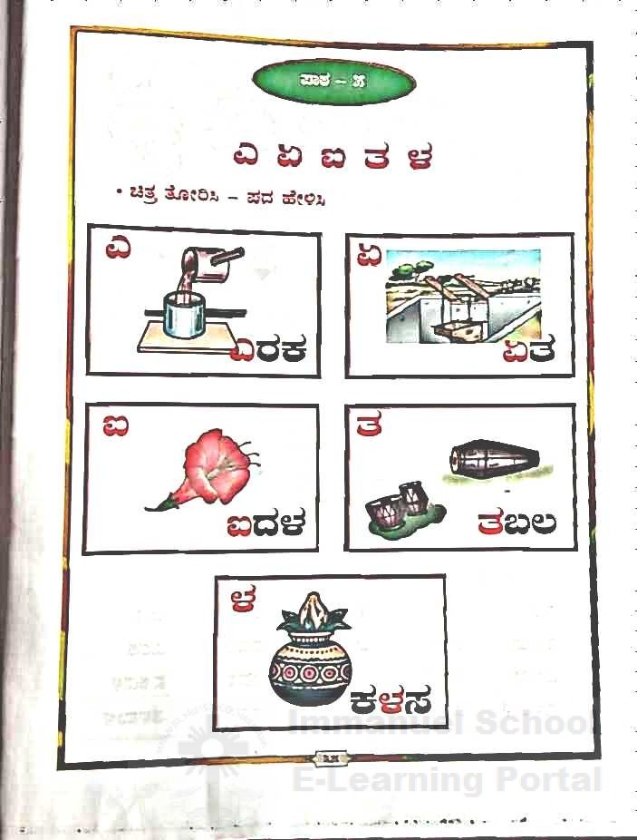 2nd Std Kannada Classwork Lesson-5 – IMMANUEL PRIMARY SCHOOL
