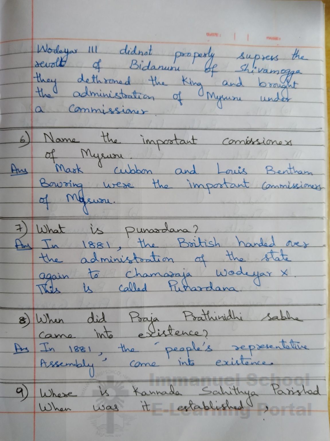 7th Std Social – Lesson 05 – Wodeyars of Mysuru (Notes) – IMMANUEL ...