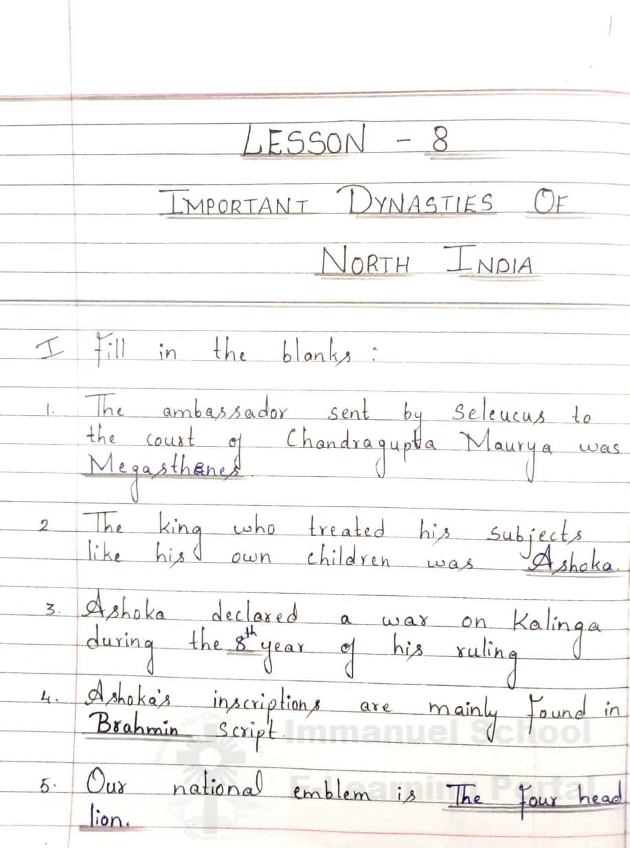 6th std Social Studies-Lesson-08-Important Dynasties Of North India ...